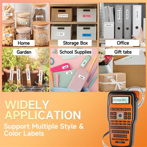 E1000 Pro Portable Printer Label Maker Tze 231 Label Printer Tape