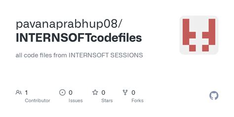 Github Pavanaprabhup Internsoftcodefiles All Code Files From Internsoft Sessions
