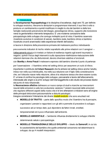 Riassunto Libri Esame Psicopatologia Profmancini Anno 20222023