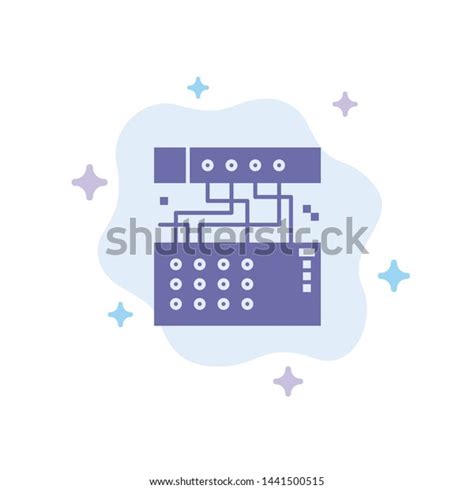 Analog Connection Device Module Sound Blue Stock Vector Royalty Free