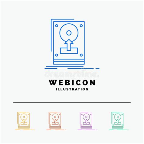 install drive hdd save upload glyph icon in carousal pagination