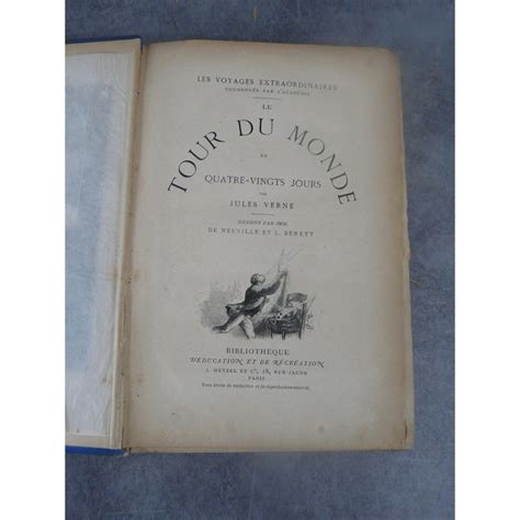 Hetzel Jules Verne Le Tour Du Monde En Jours Aux Deux Bouquets De Roses Grecque En