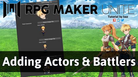 adding actors and battlers rpg maker unite youtube