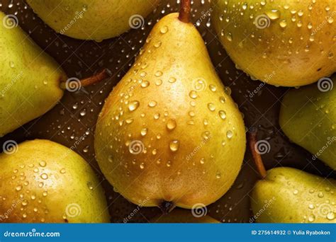 Fresh Pear Background Generate Ai Stock Illustration Illustration Of