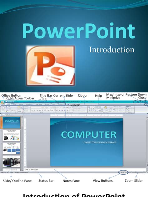 Powerpoint Introduction Pdf Window Computing Button Computing