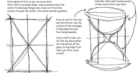 A Printable How To Draw Worksheet For How To Draw An Hourglass Draw