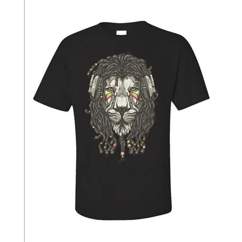 Reggae Lion Graphic Tee Cool Reggae T Shirt Rasta Shirt Music Lover