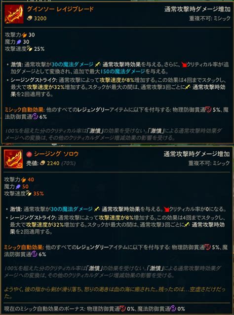 和藤 新 Lolネタ18時 On Twitter 名匠アイテムのネタ オーンの歩く鍛冶場（固有スキル）で強化されることによって、フレーバー