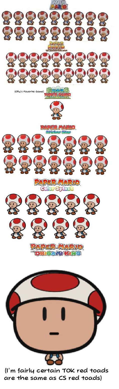 Evolution Of The Red Toad Papermario