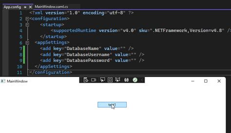 wpf application modify the app config file from compiled application
