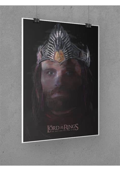 Yüzüklerin Efendisi Poster 40x60cm Aragorn Afiş Kalın Poster Kağıdı