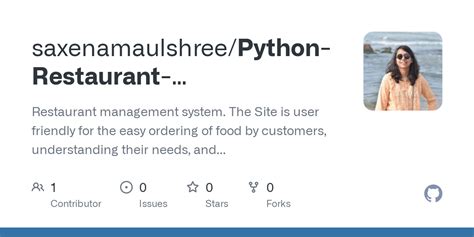 Github Saxenamaulshree Python Restaurant Management System