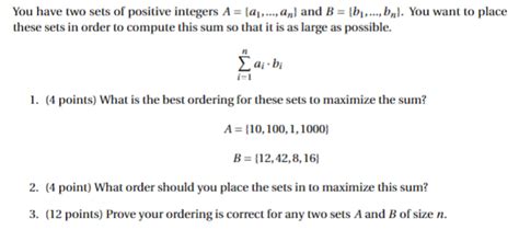 Solved Only The Optimal Order Is To Sort In Chegg