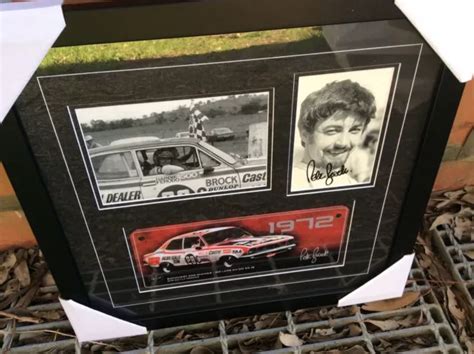 Bathurst Peter Brock Handsigned And Framed One Of A Kind Holden Dealer
