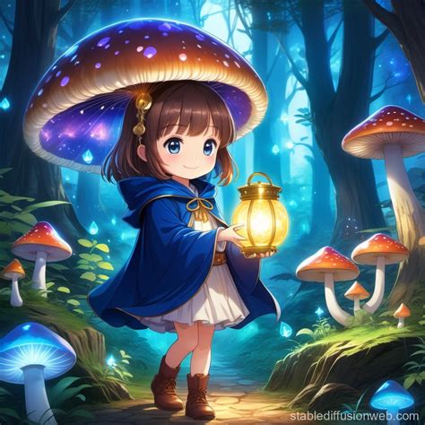 Exploring Magic Forest With Lantern Stable Diffusion Online