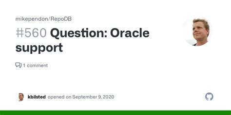 Question Oracle Support · Issue 560 · Mikependonrepodb · Github