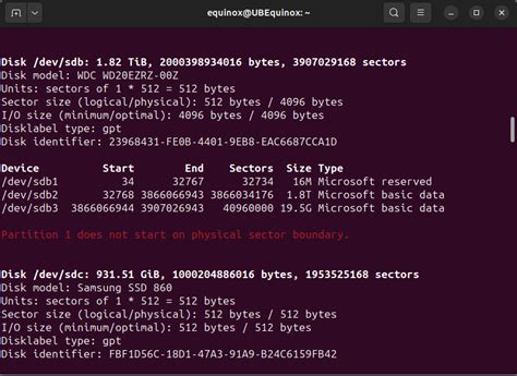 List The Partition Tables In Ubuntu