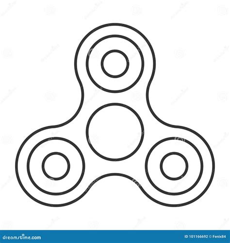 Spinner Linear Contour Icon Vector Illustration Stock Vector