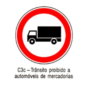 SINAT C3c Trânsito proibido a automóveis de mercadorias