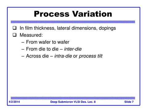 Ppt 332578 Deep Submicron Vlsi Design Lecture 8 Design Margin