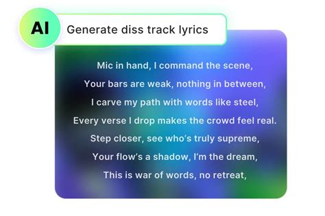 Diss Track Generator Online Free Ai Rap Battle Lyrics And Songs Fotor