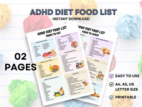 Adhd Diet Food List Adhd Foods To Avoid Autism Meal Plan Attention