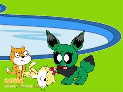 Anti Sally Pushes Stephanie Cat In The Pool Scratch Cat Saves Her Anti
