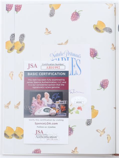 Natalie Portman Signed Natalie Portmans Fables Hardcover Book Jsa