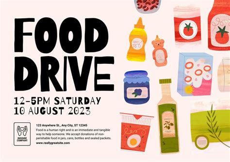 Free Food Drive Flyer Templates To Edit And Print Canva