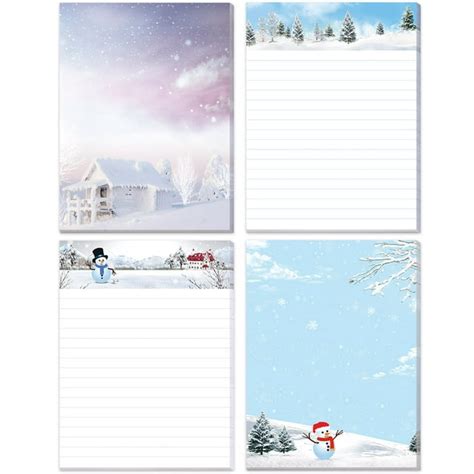 Fancy Land Holiday Notepads Winter Theme Writing Pads 50 Sheets 41