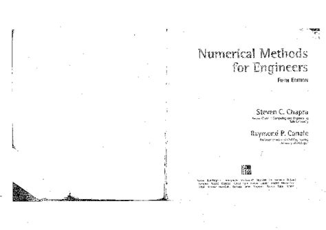 Numerical Methods For Engineers 5th Edition Chapra Pdfcoffeecom
