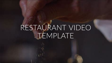 Restaurant Video Template Editable YouTube
