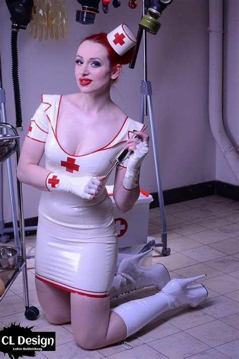 Cl Design Latex Nurse Gloves With Halffingers Fetish Rubber