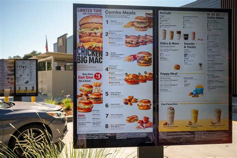 Mcdonalds Menu With Prices California Affordable Dining Options