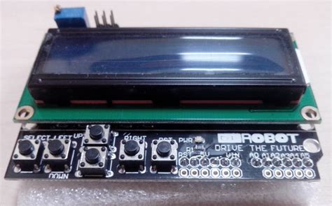 arduino shield lcd1602 и кнопки