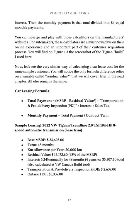 Errata Correction For Car Leasing Done Right” Pages 16 19