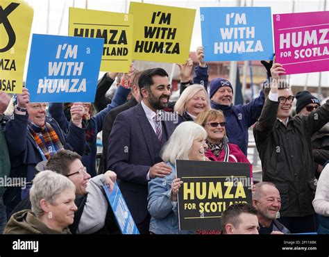 Snp Leadership Candidate Humza Yousaf During A Visit To Arbroath