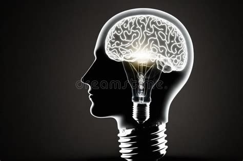 Light Bulb Thinking Creatively About A Light Bulb Providing Creative Thinking Ideas Stock