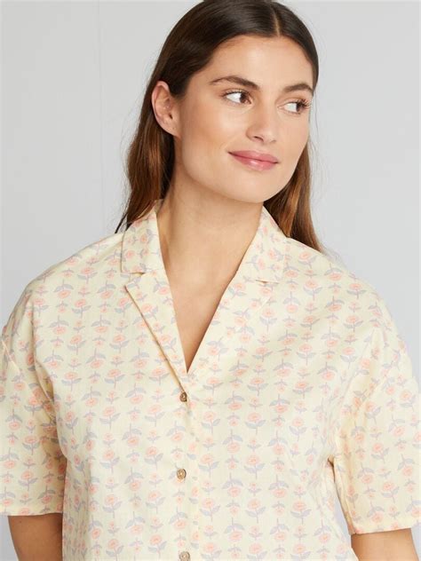 Ensemble Pyjama Chemise Short Jaune Kiabi 1200€