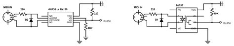 Midi Input With 6n137 6n138 Or 6n139 Kieran Reck