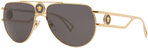 Versace Unisex Aviator Sunglasses Gold 60mm Adult Ve 2225 Premium