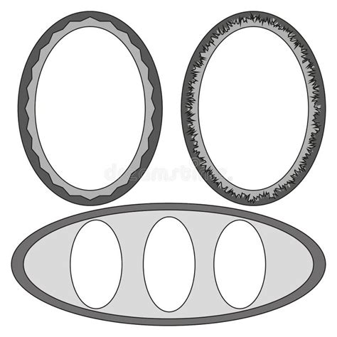 Set Frames Simple Frames In Sketch Style Vector Illustration Stock