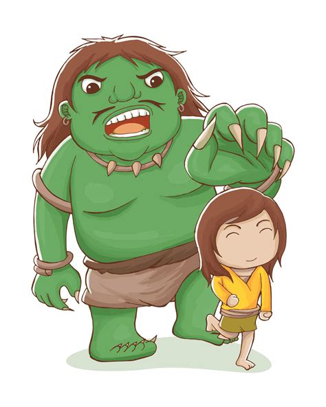 Buto Ijo In Flat Cartoon Style 18797706 Vector Art At Vecteezy