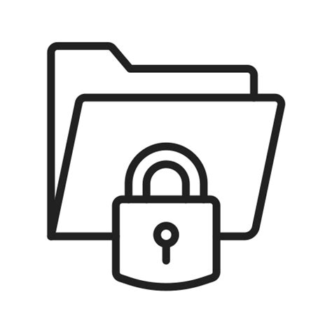Secure Folder Generic Black Outline Icon