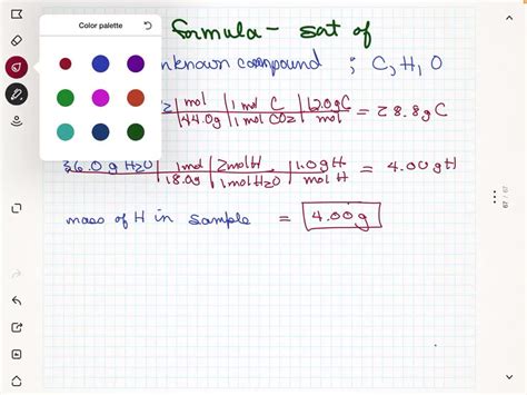 Solved A 58 5 G Sample Of An Unknown Compound That Contains Only