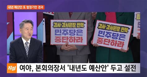 초유의 野 감액 예산안 논란여야 극한 대치