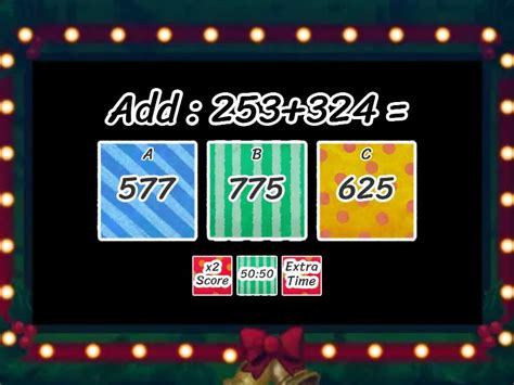 Math Activity Gameshow Quiz