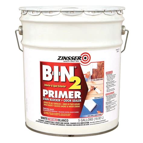 Zinsser 5 Gal Highhide Odorless Primer 3950 The Home Depot