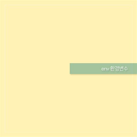 env 환경변수 — 코드둥 개발적응기