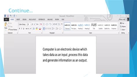 Inserting And Editing Text In MS Word PPTX Desktop Publishing Computer Software And